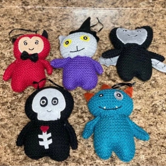 Midwest | Holiday | Halloween Decorations Crocheted Skeleton Bat Cat ...